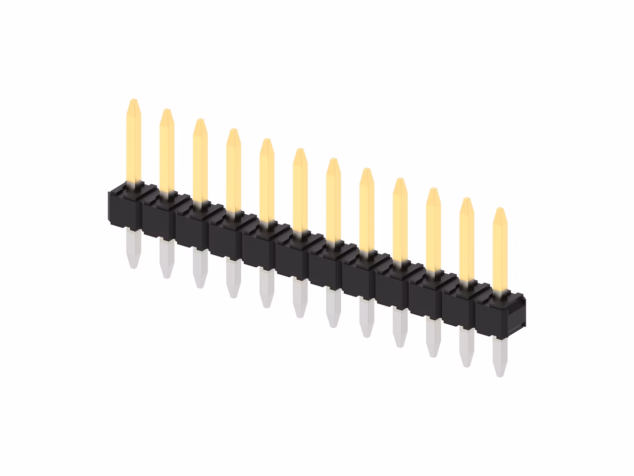 KK 254 Breakaway Header, Vertical, 11 Circuits, 0.38µm Gold (Au) Plating, Mating Pin Length 7.49mm, Bag