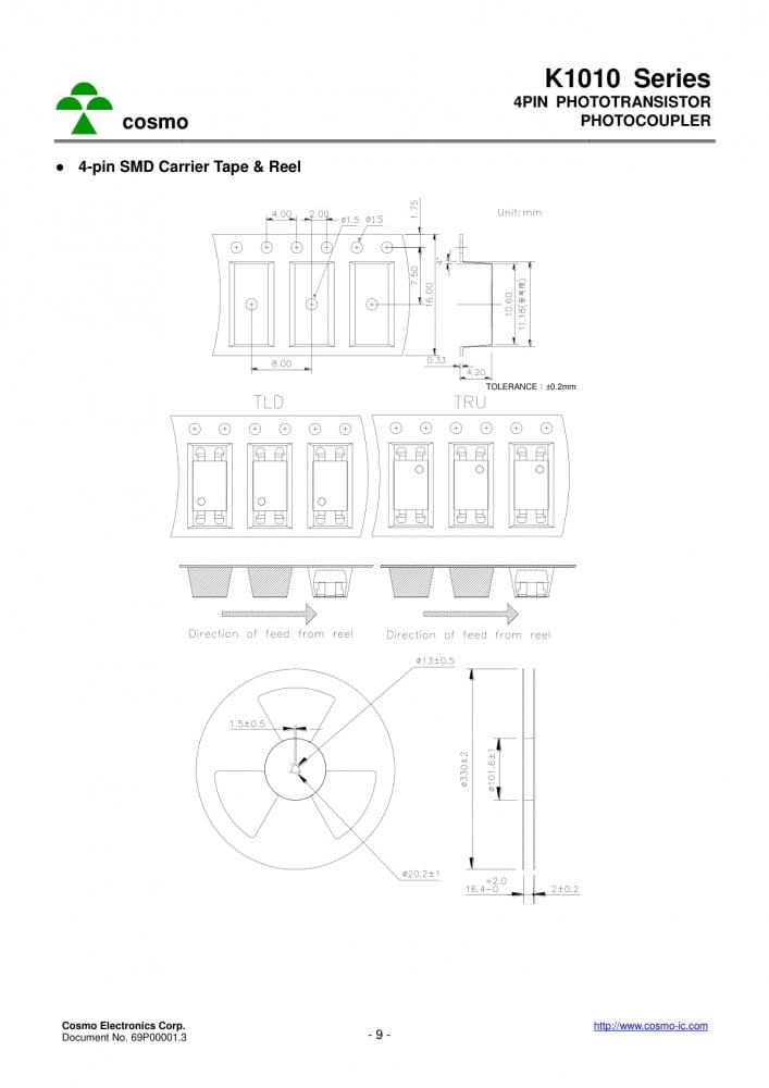 Cosmo K1010 datasheet page 9