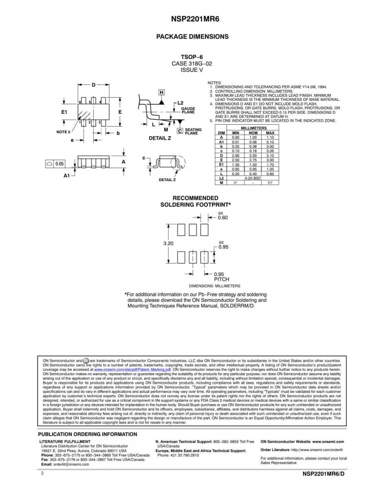 SZNSP2201MR6T1G technical document page 9