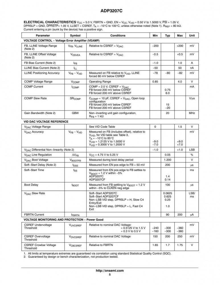 ADP3207C datasheet page 5