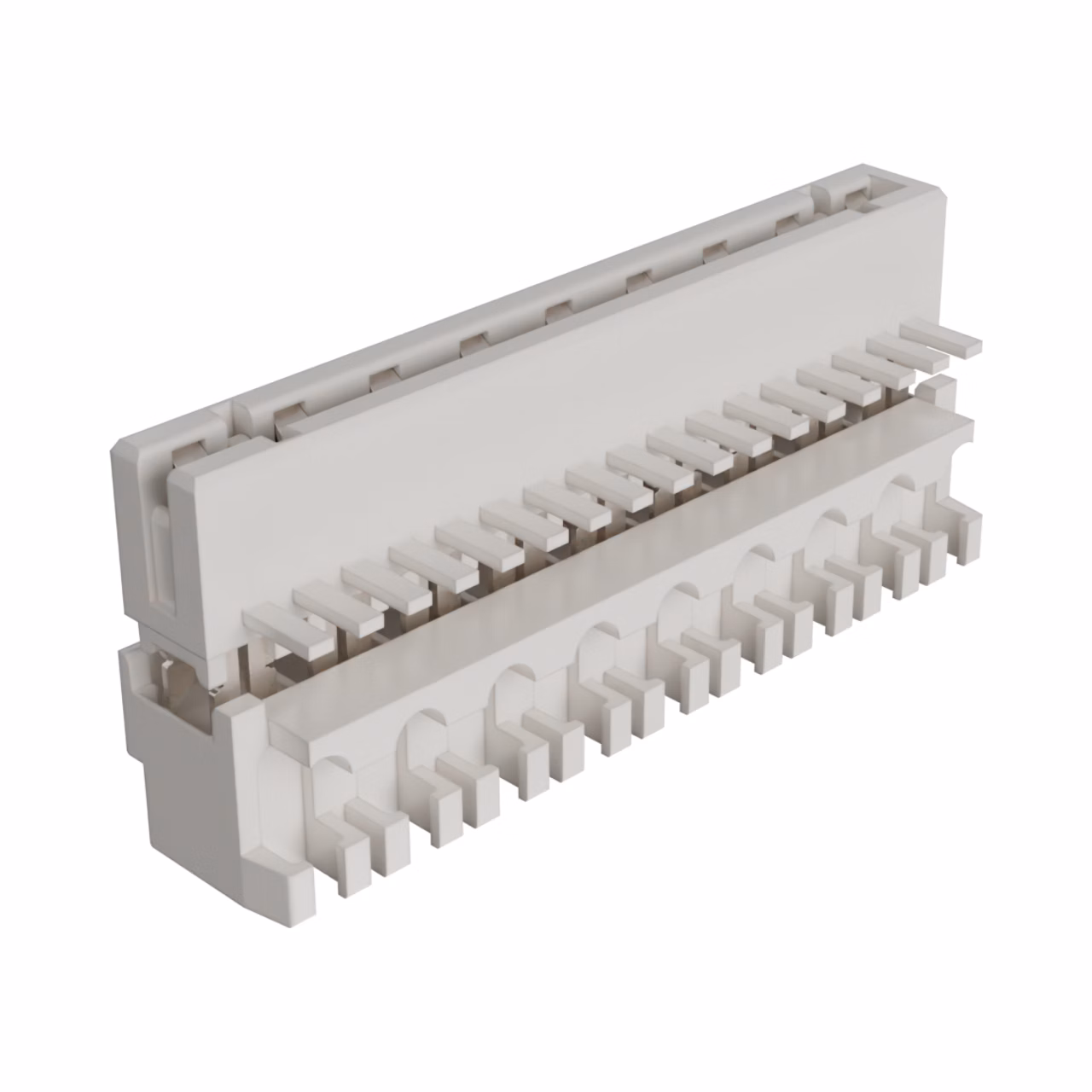 Appli-Mate RAST Power IDT Housing, 5.00mm Pitch, Direct/Indirect, Female, 2 Circuits, Fully Coded, Latch Between Circuits 1 and 2, Open End Walls