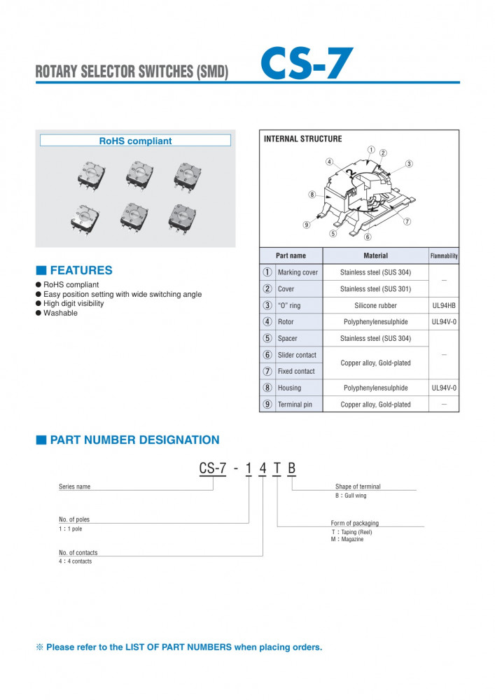 CS-7-14TB datasheet page 1