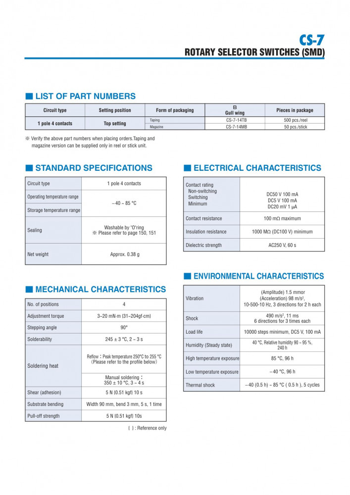 CS-7-14TB datasheet page 2