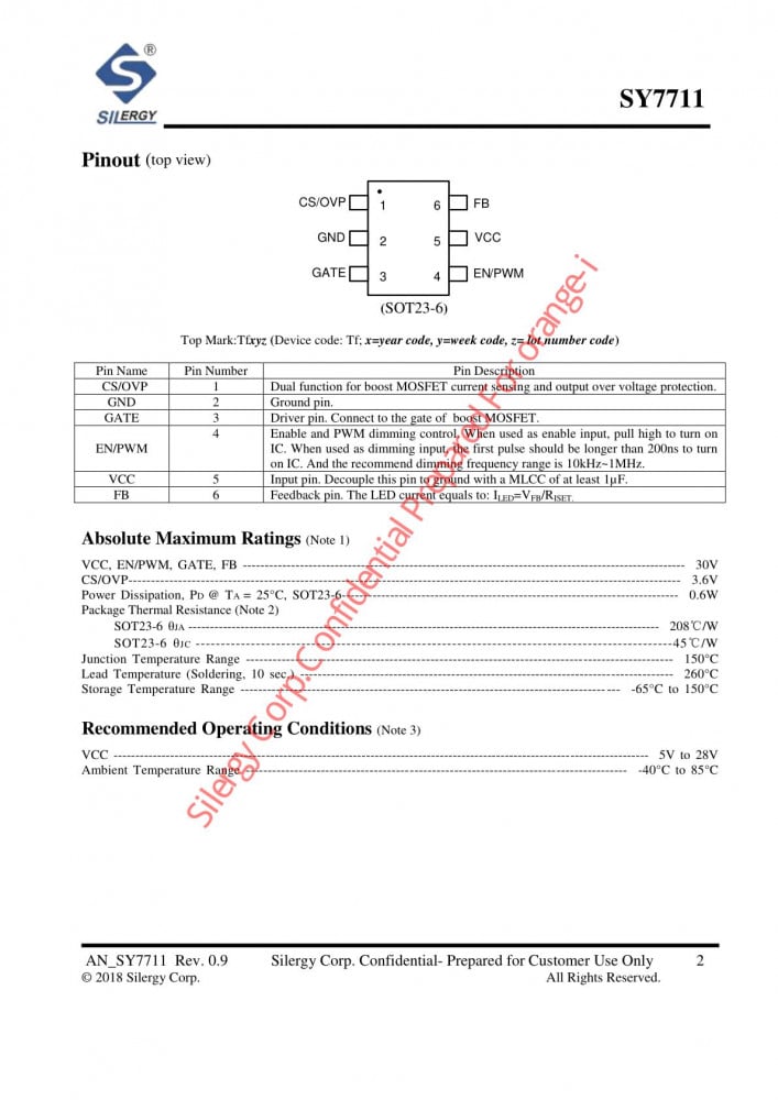 SY7711ABC datasheet page 2
