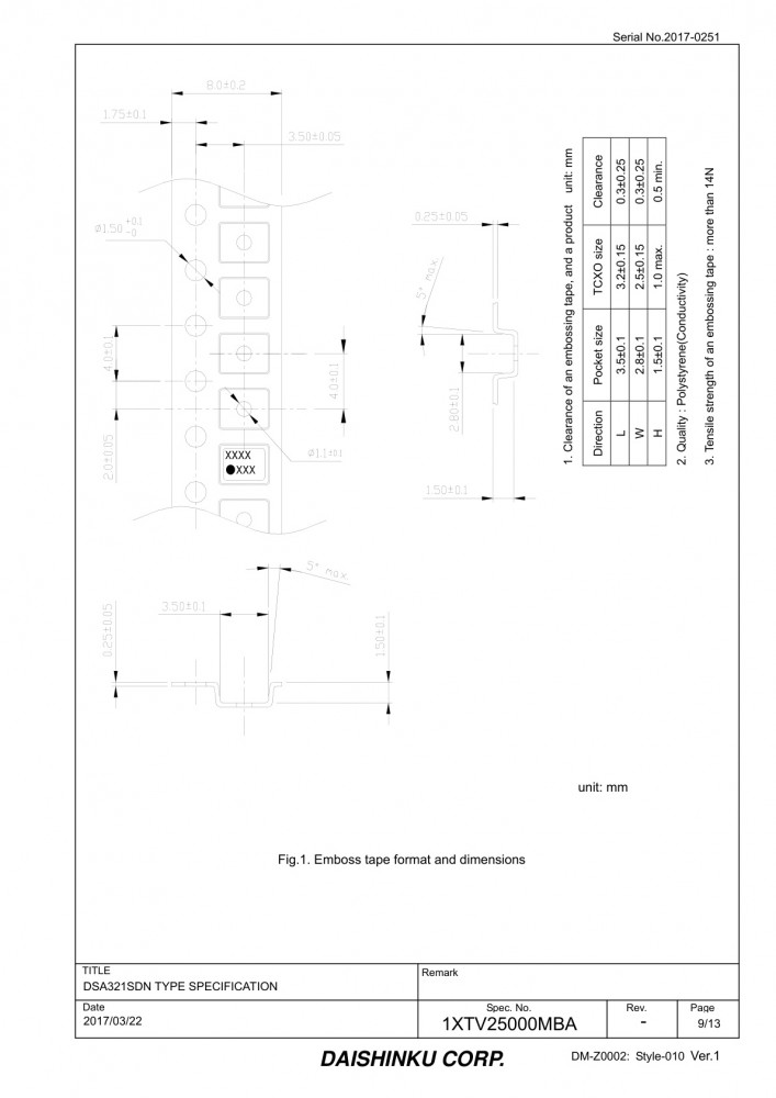 KDS DSA321SDN specification page 10