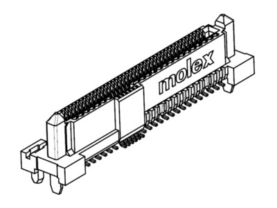 QSFP-DD Cage Assembly, 1-by-4, NET Fin Heat Sink, Spring Fingers, No Rear Legs, with Press-Fit Pins, Robust