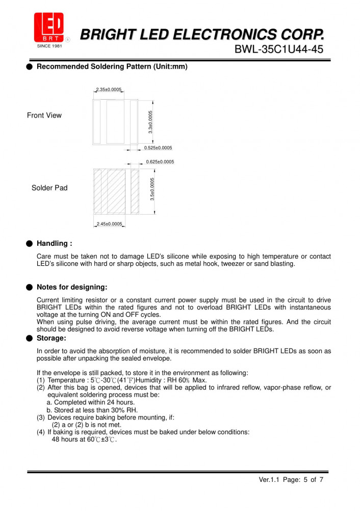 BWL-35C1U44-45 datasheet page 5