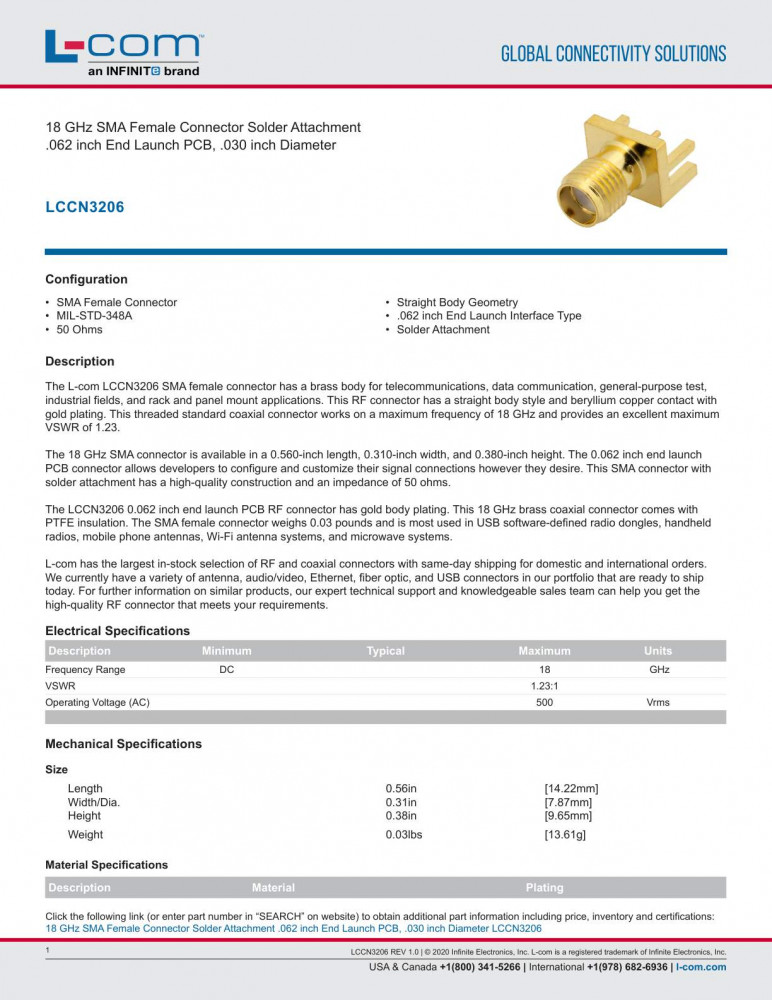 LCCN3206 technical document page 1
