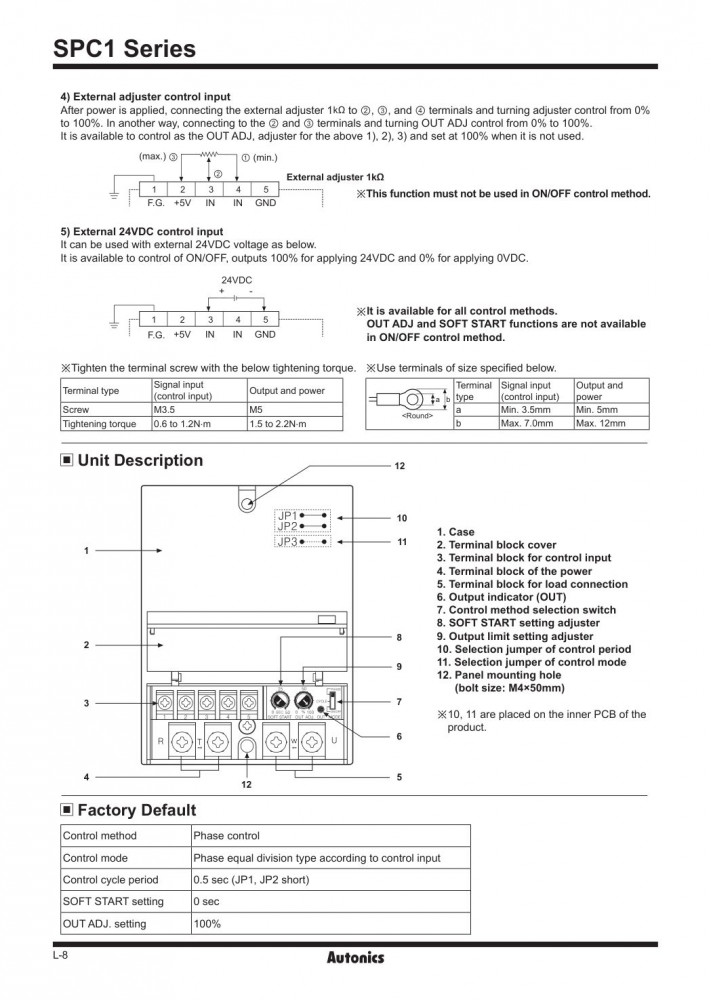 SPC1 Series product documentation, page 3