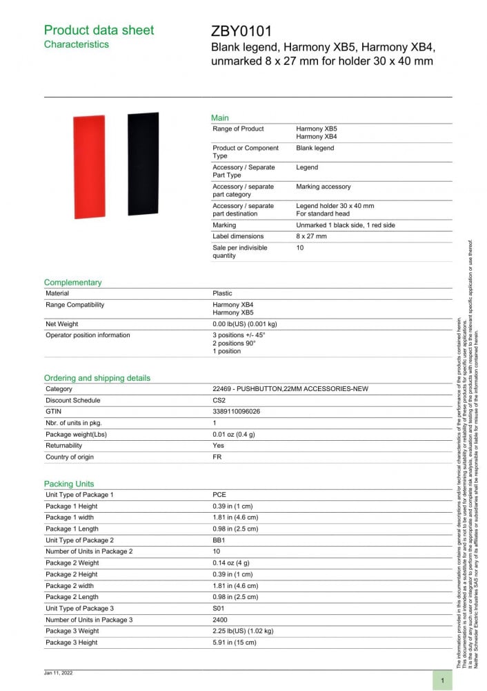ZBY0101 technical document page 1