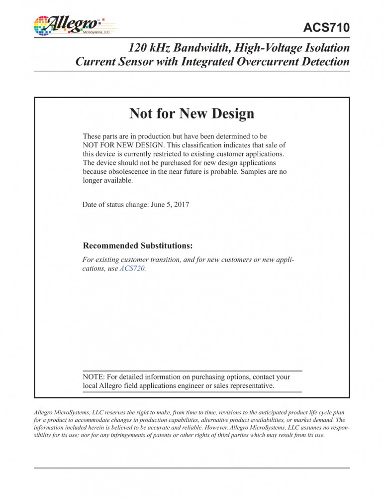 ACS710 datasheet page 1
