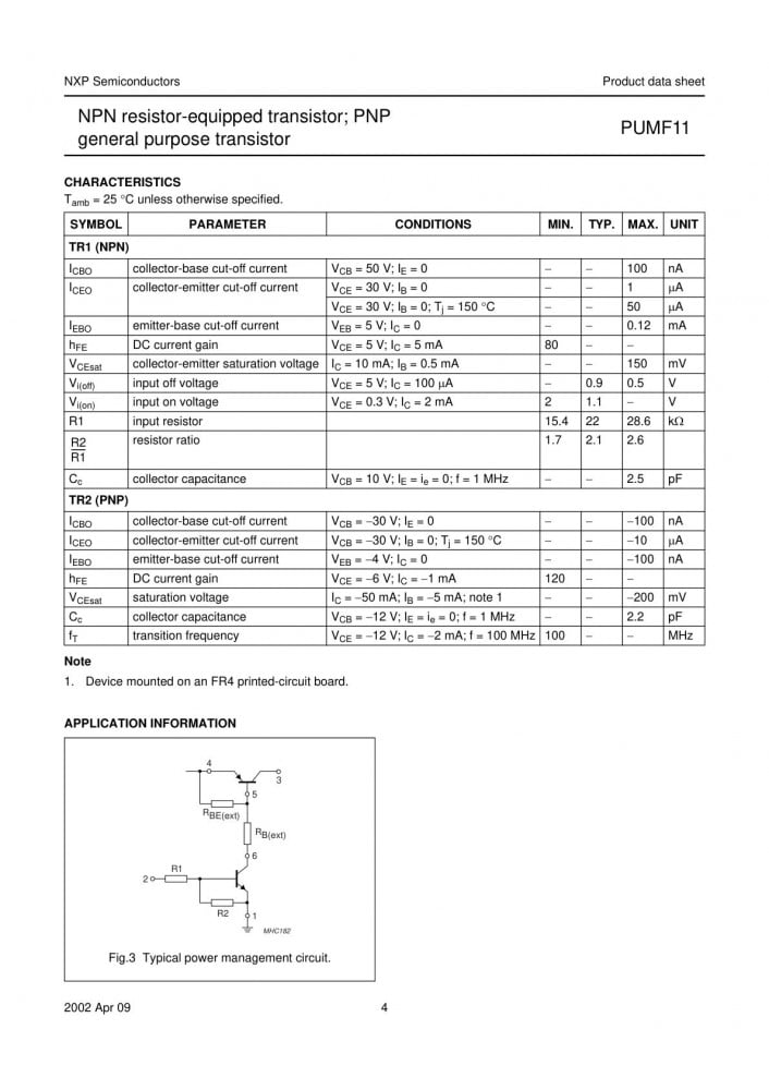 PUMF11,115 datasheet page 5