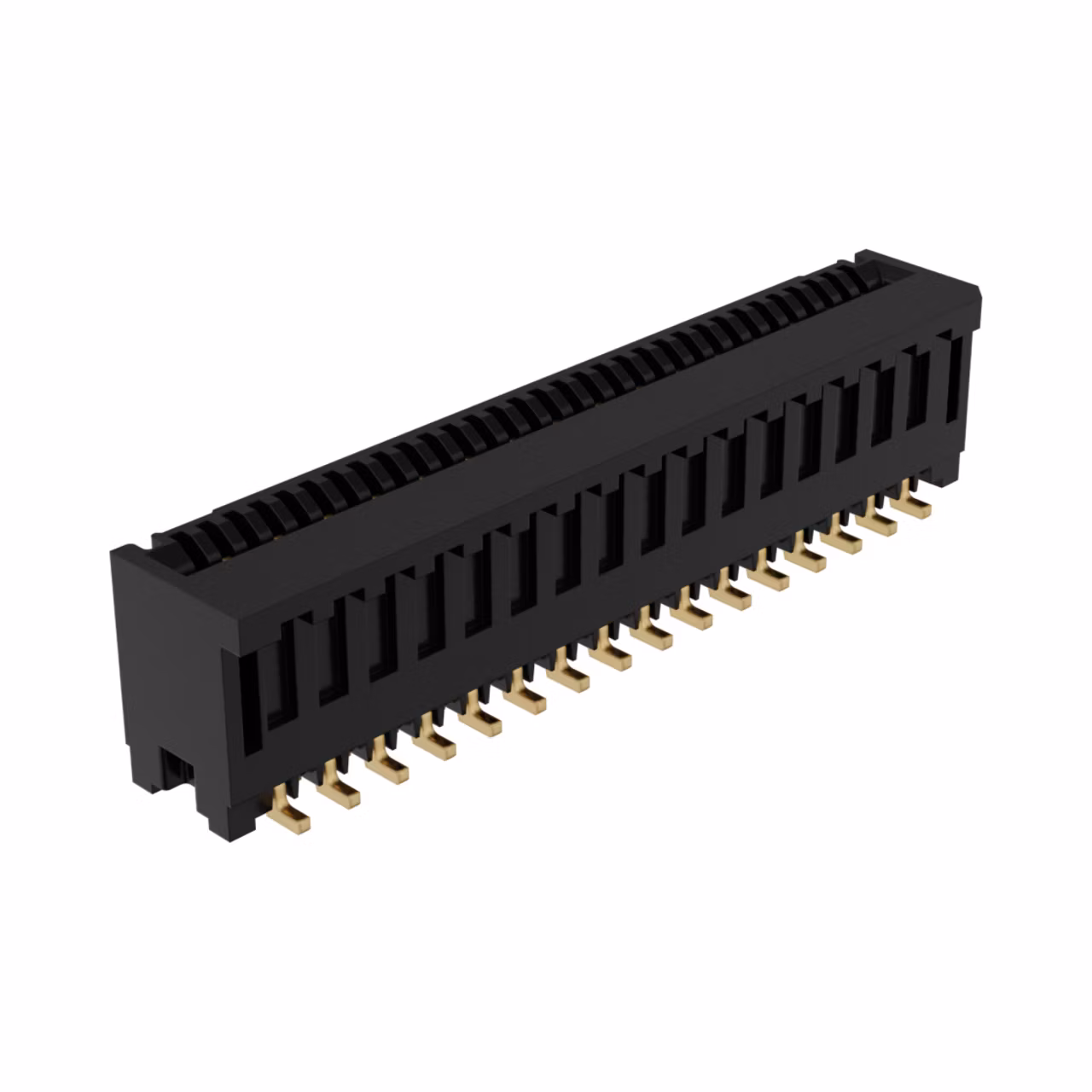 Easy-On FFC/FPC Connector, 0.50mm Pitch, Surface Mount, Vertical, Non-ZIF, Reverse Footprint, Gold Plating, Black, 32 Circuits for sale