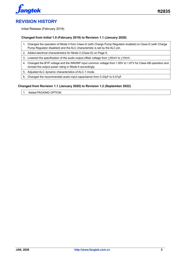 FT2835P datasheet page 3