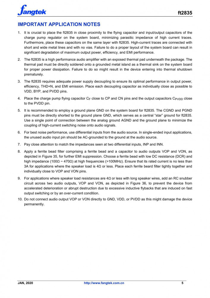 FT2835P datasheet page 5