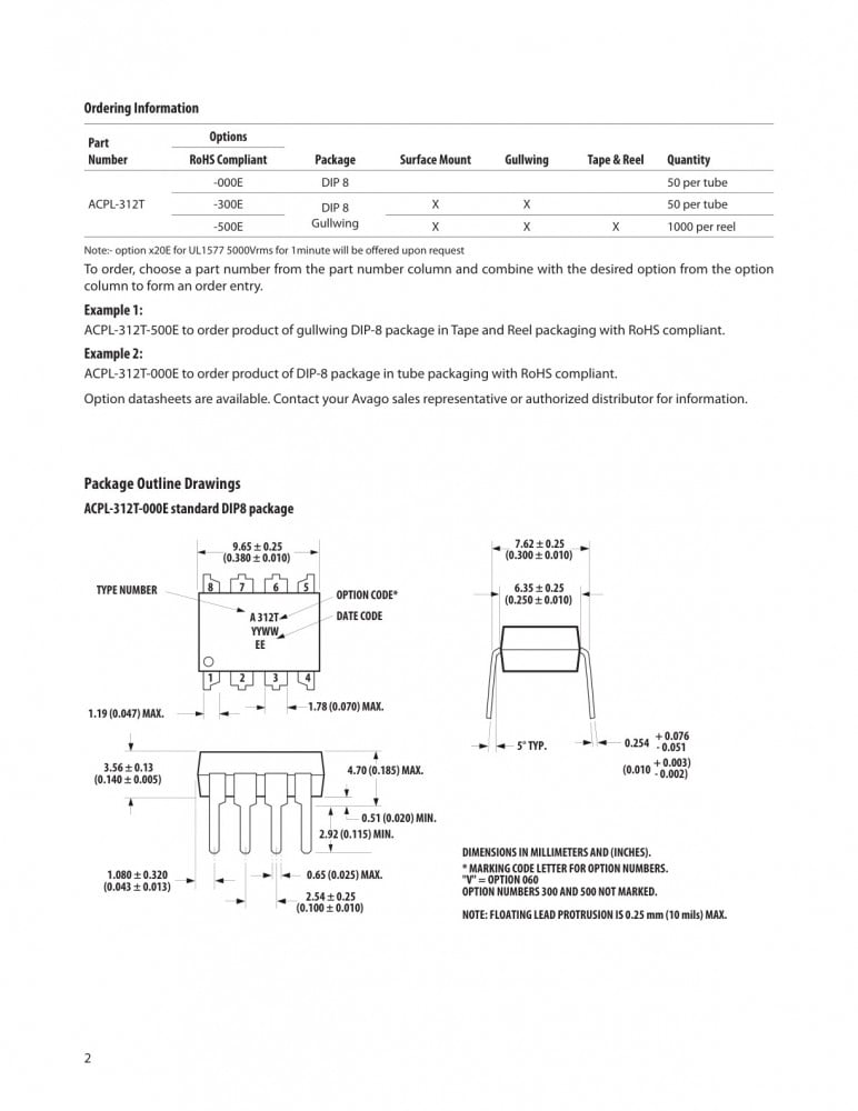 ACPL-312T datasheet page 2