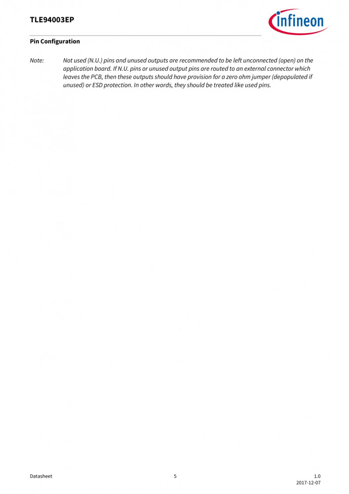 TLE94003EP datasheet page 5