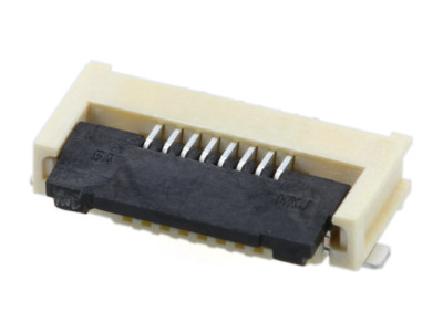 Easy-On FFC/FPC Connector, 0.50mm Pitch, 1.90mm Height, Single Bottom Contact (FS19), Right-Angle, Surface Mount, ZIF, 9 Circuits, Tin-Bismuth Plating