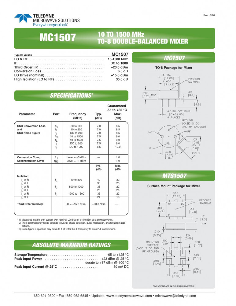 MC1507 datasheet page 1
