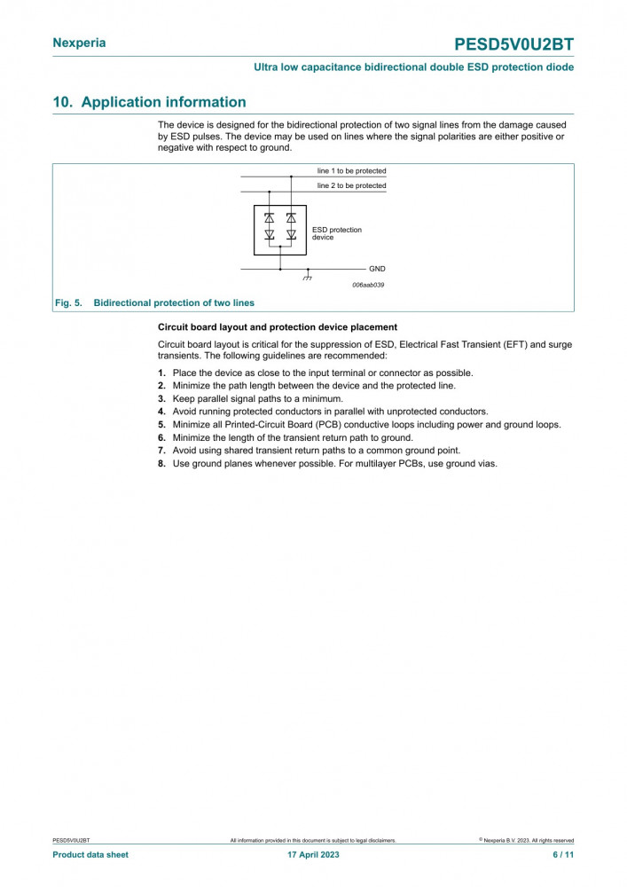 PESD5V0U2BT datasheet page 6