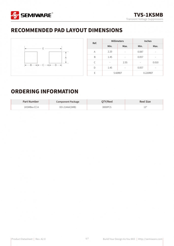 SEMIWARE 1KSMB160CA technical document page 6