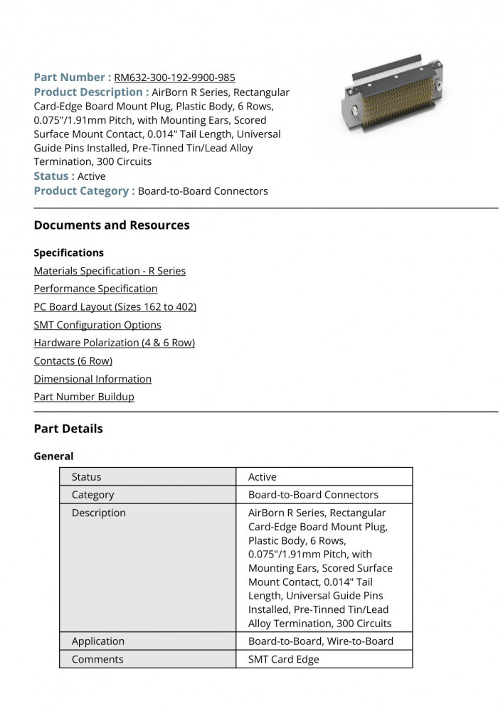 RM632-300-192-9900-985 technical document, page 1