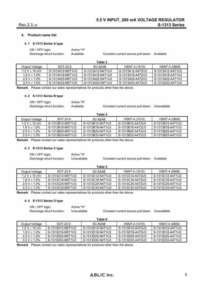 S-1313 datasheet page 5