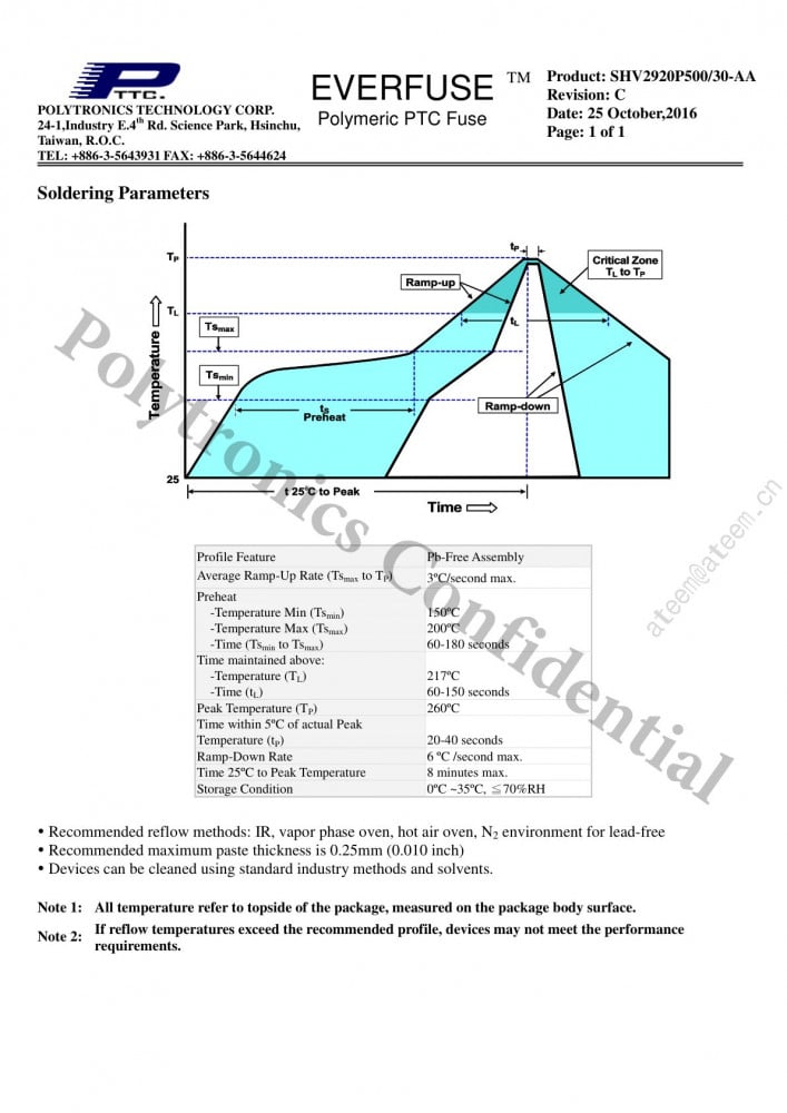 SHV2920P500-30-AA technical specification page 2