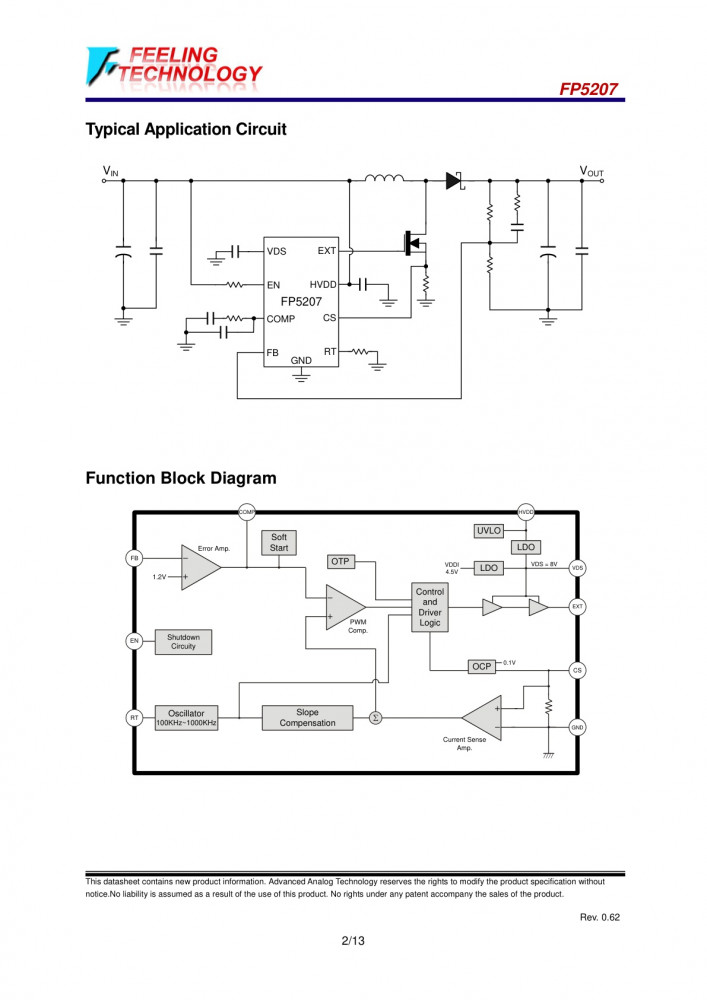 FP5207XR-G1 datasheet page 2