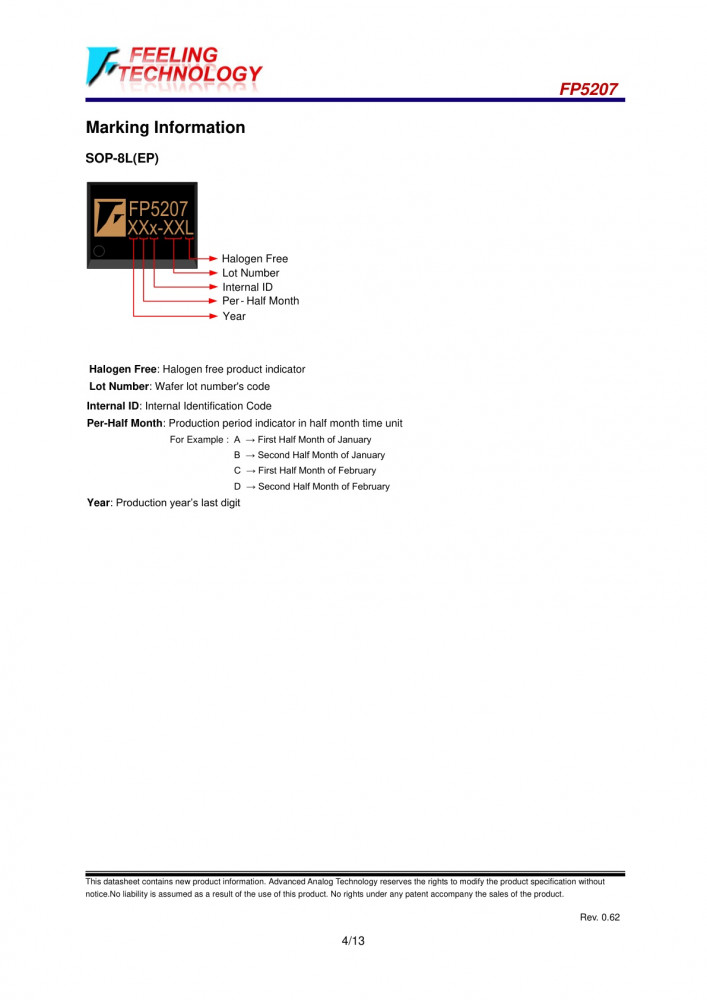 FP5207XR-G1 datasheet page 4