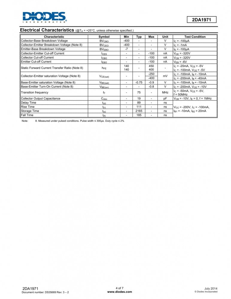 2DA1971-7 datasheet page 4