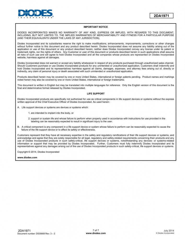 2DA1971-7 datasheet page 7