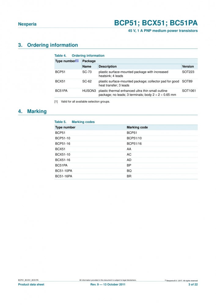 BCX51 datasheet page 3