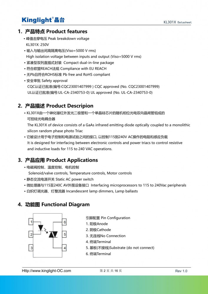 KL3012M datasheet page 2