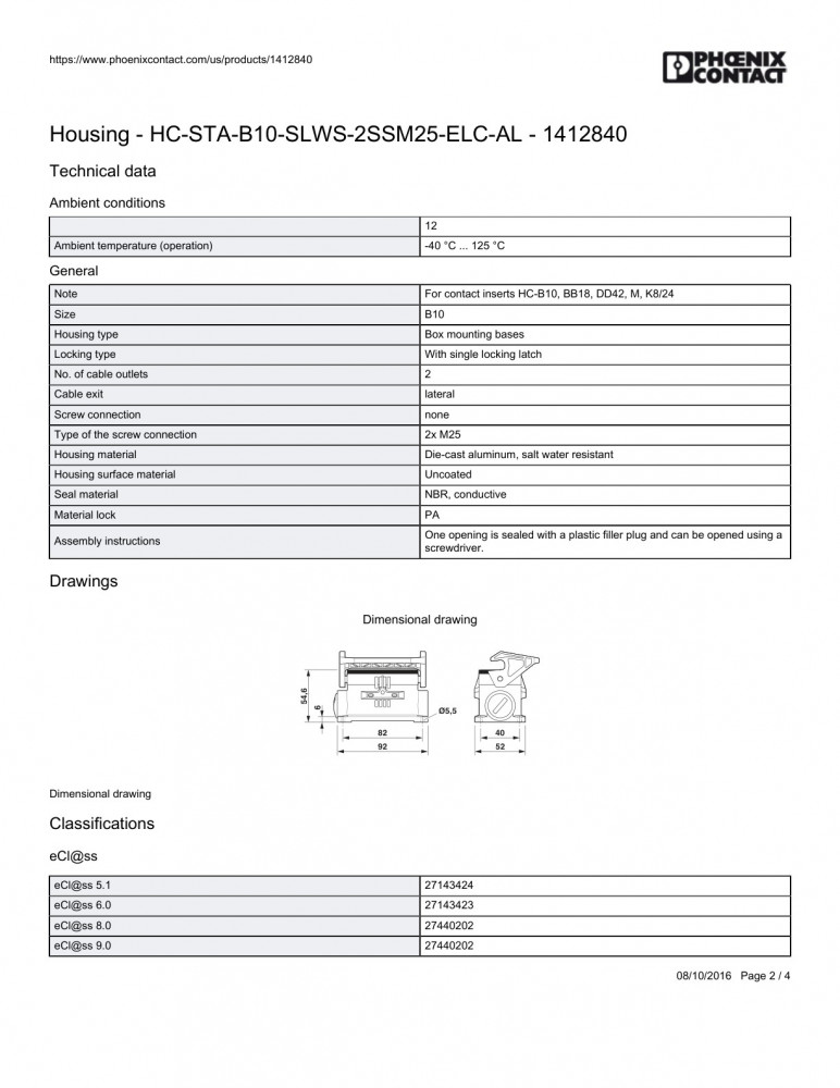 Phoenix Contact 1412840 technical document image 2