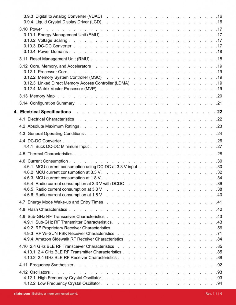EFR32FG28 datasheet page 6
