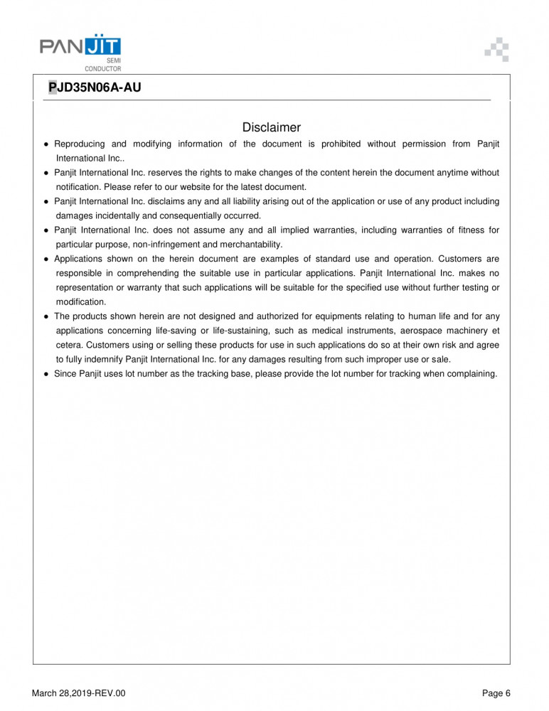 PJD35N06A-AU datasheet page 6