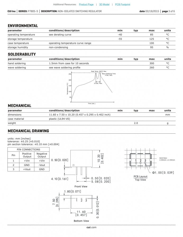 CUI P7805-S datasheet page 3