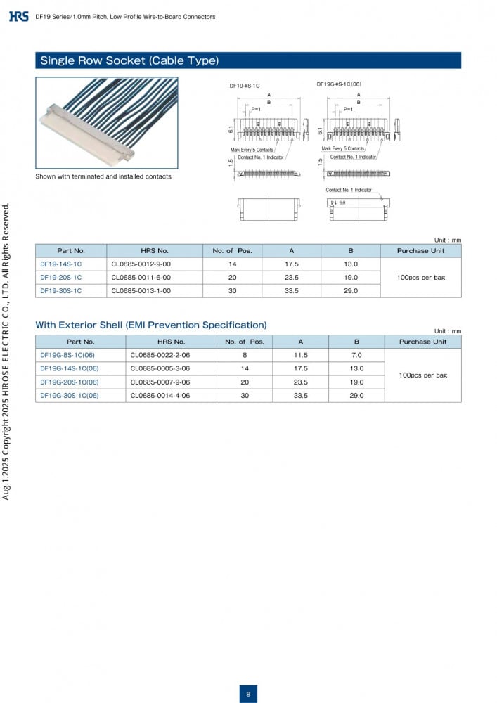 HRS DF19 datasheet page 8