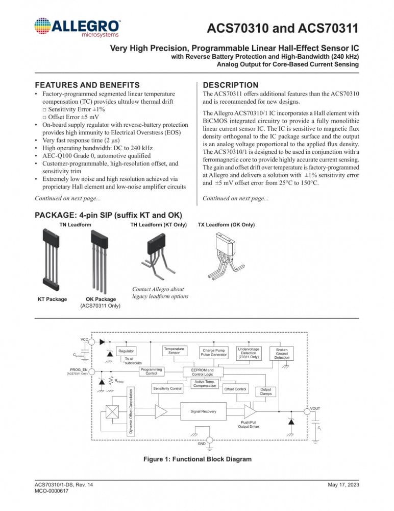 ACS70311 datasheet page 1