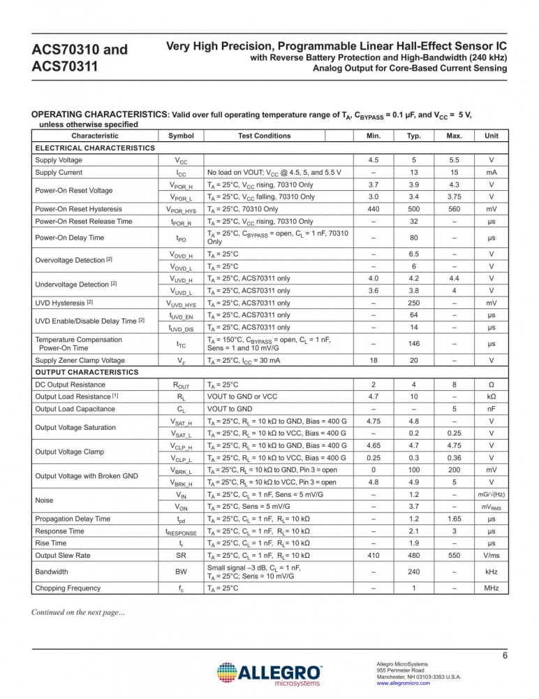 ACS70311 datasheet page 6