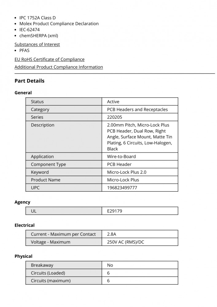 MOLEX 2202050671 technical document image 2