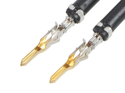 Pre-Crimped Lead Mini-Fit Jr. Male-to-Mini-Fit Jr. Male, Gold (Au) Plating, 300.00mm Length, 16 AWG, Black for sale