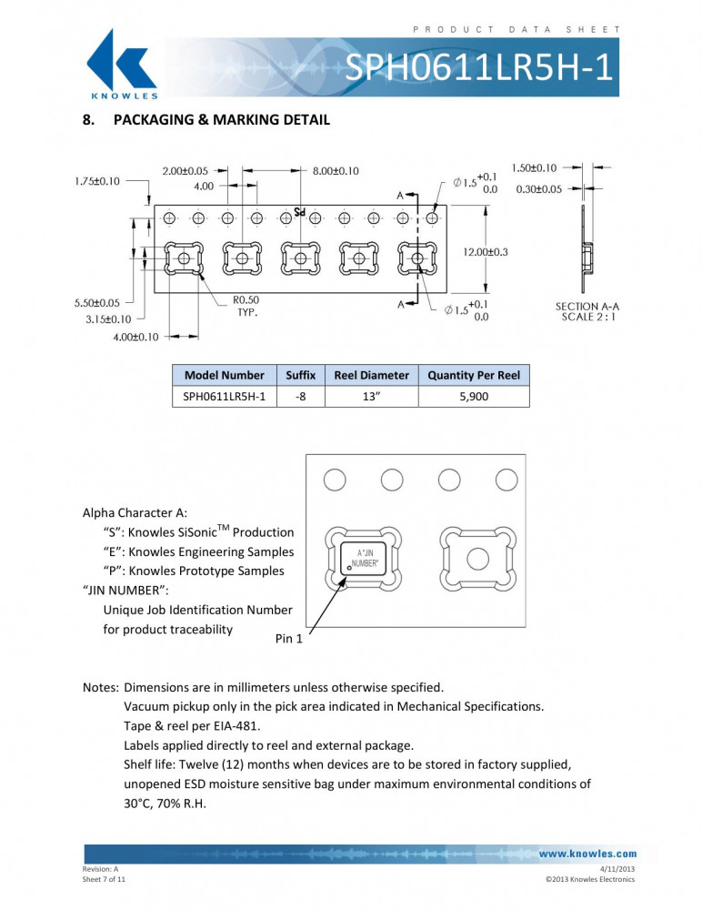 SPH0611LR5H-1 document page 7