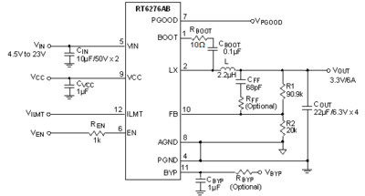 RT6283B - 3A, 30V, 500kHz Synchronous Step-Down Converter