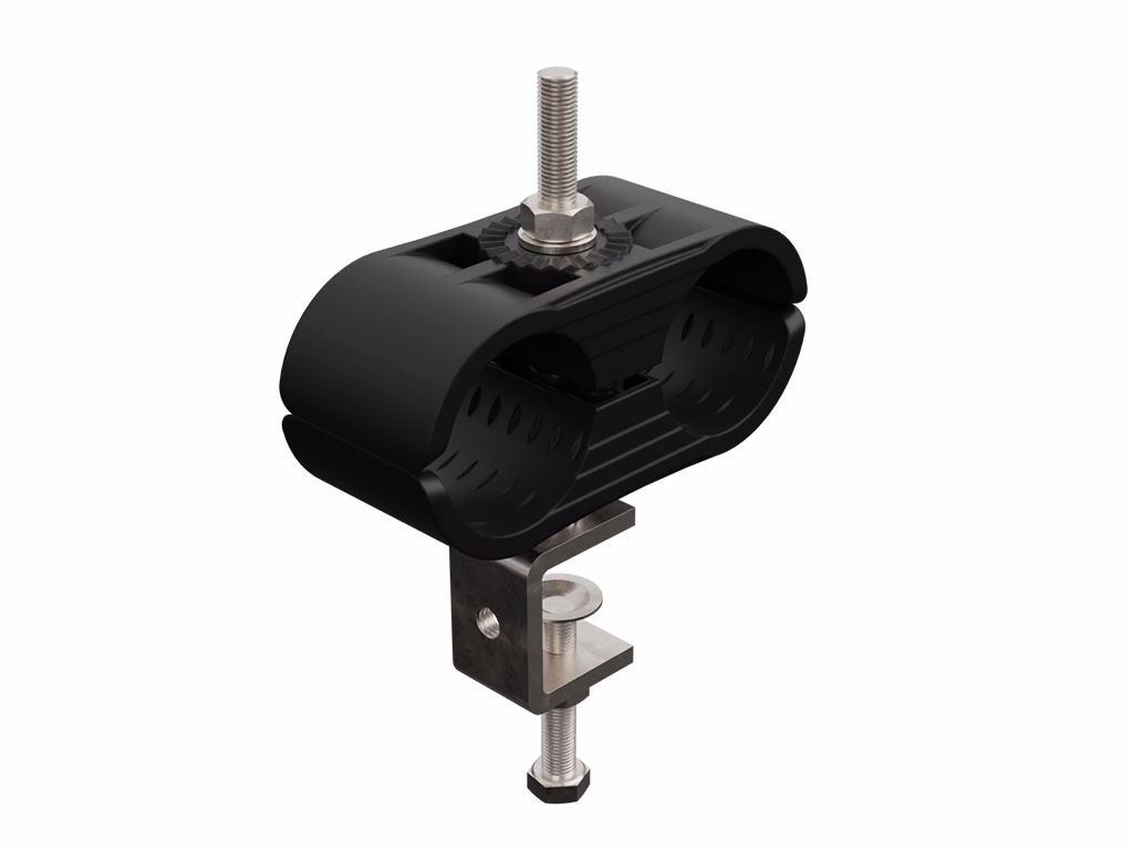 Dual Side, 1-Hole, Feeder Clamp for 1-1/4