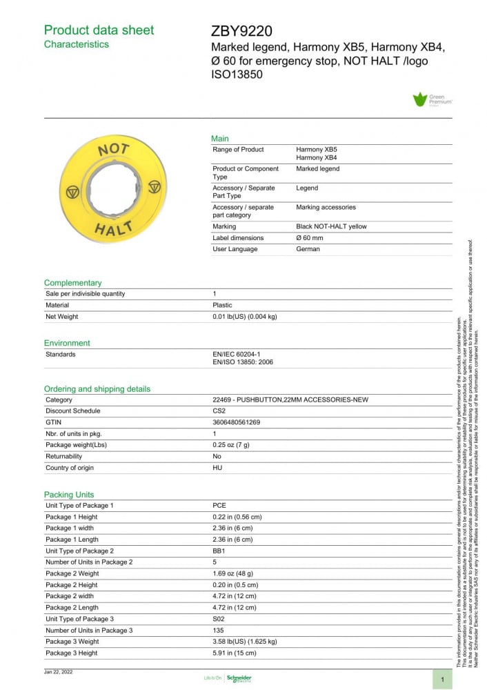 ZBY9220 technical document page 1