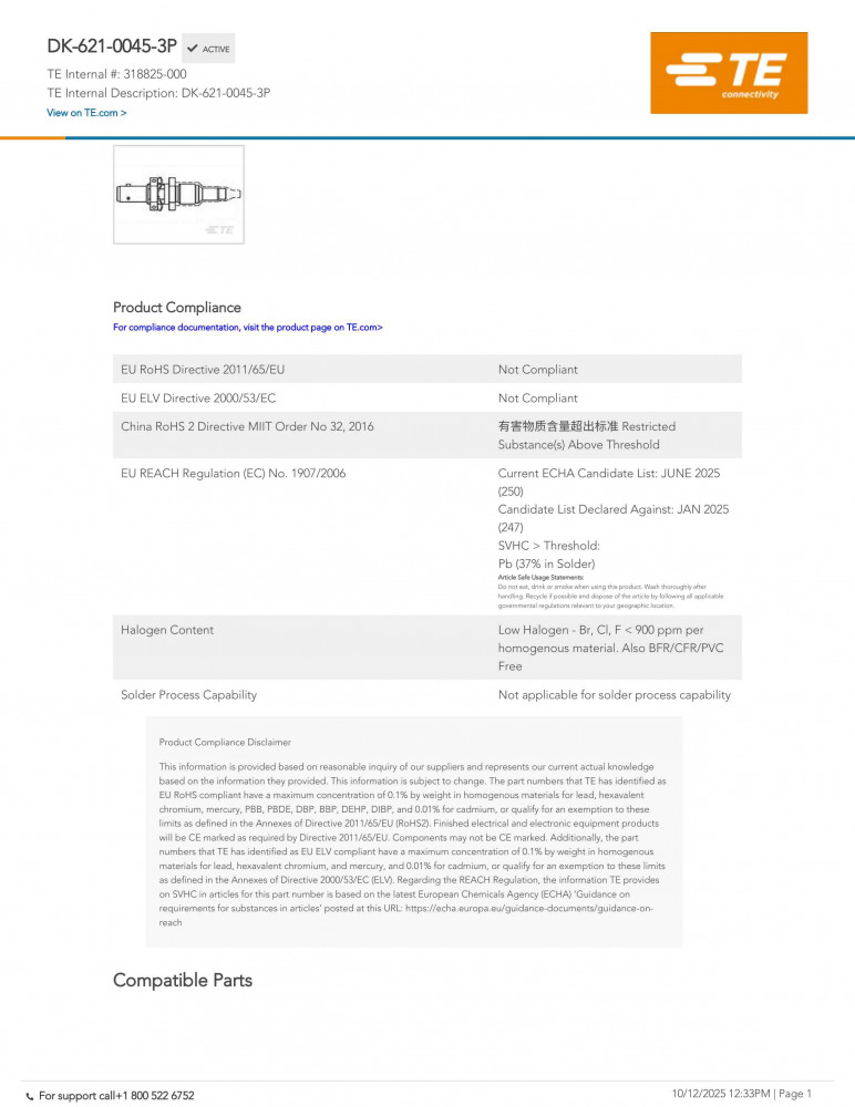 DK-621-0045-3P product documentation preview, page 1