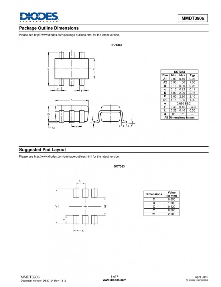 MMDT3906-7-F datasheet page 6