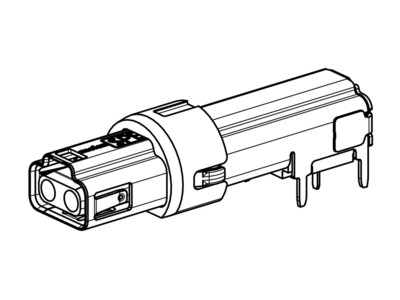 Mini-Fit Max Right-Angle Header, Single Row, Through Hole, 2 Circuits, Matte Tin (Sn) Plating, Black, Glow-Wire Capable, Tray